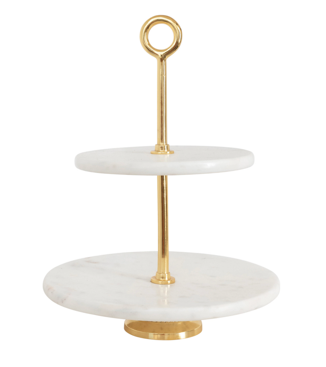 MARBLE AND METAL TWO TIERED SERVING TRAY - IN STORE PICK UP ONLY! – La ...