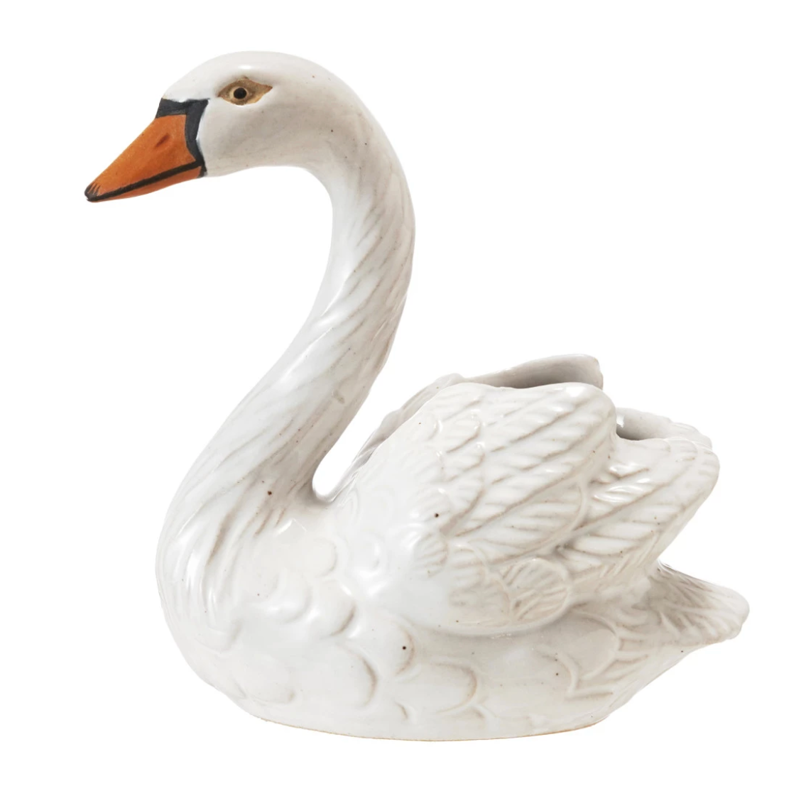 STONEWARE SWAN TOOTHPICK HOLDER – La Bella Maison